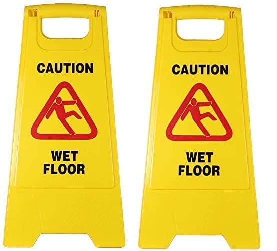 Mitrin Wet Floor Sign Board, yellow caution sign board, housekeeping ...
