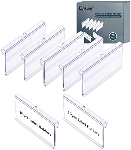 Amazon.com : Diteje 20Pcs Plastic Wire Shelf Label Holder,Wire Rack ...