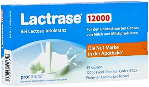 Amazon.com: Lactrase 12,000 FCC Capsules 45 Pieces PZN:13704079, in ...