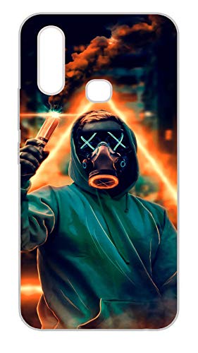 Cric Creation Cartoon Mask Printed Vivo Y15 Mobile Soft Mobile Back ...