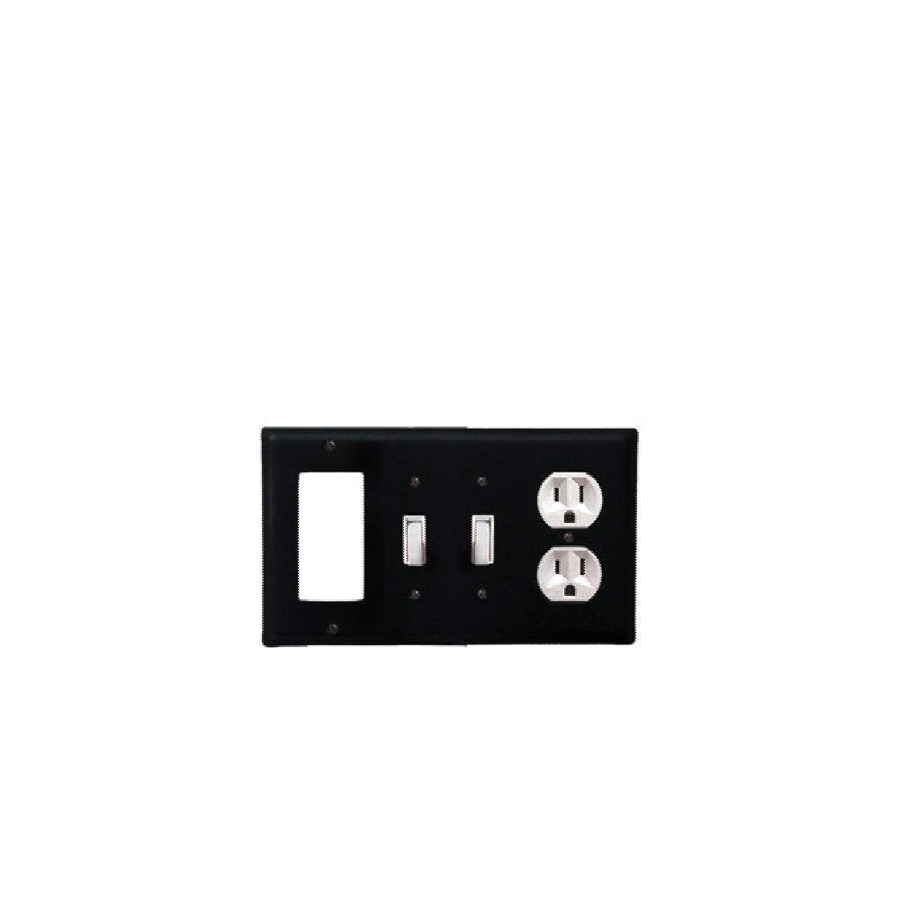 Amazon.com: Village Wrought Iron Plain GFCI Double Switch Outlet Cover ...