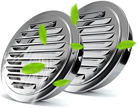 4 Inch Round Soffit Vent Cover, LouanXpert Stainless Steel White ...