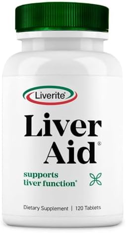 Amazon.com: Liverite Liver Aid 120 tabletas, soporte hepático, limpieza ...