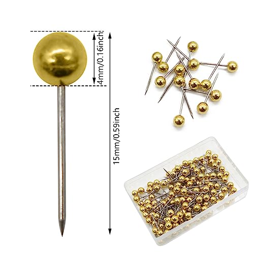 Snapklik.com : 200pcs Push Pins, 0.16 Inch Round Head Pins, Map Thumb ...