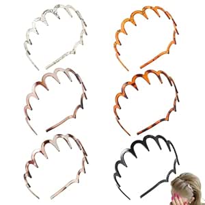 Amazon.com: U Shape Fashion Tooth Hair Comb Headband,Wavy Teeth Hairs ...
