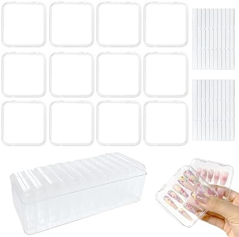 Amazon.com: 12Pcs Press on Nail Packaging Boxes, False Nail Container ...