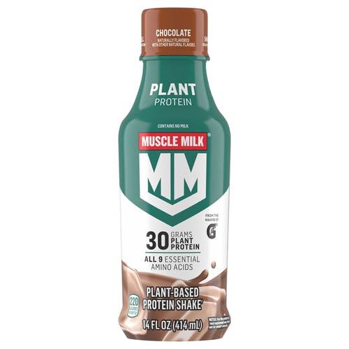 Amazon.com : Muscle Milk Muscle Milk Plant Protein - Chocolate 14oz ...