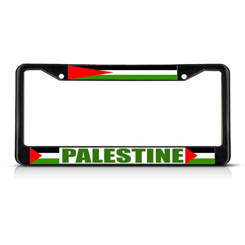 Amazon.com: Palestine Palestinian Flag License Plate Frame Tag Holder ...