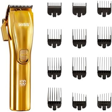 Amazon.com: KISS Ultra-Cut Stainless Steel Blade Cordless Clipper, Hair ...