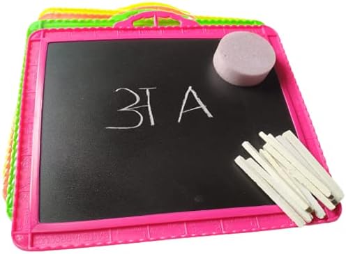 Otham ~ Triple Coated Paint Plastic Slate With Pencils & Eraser Random ...