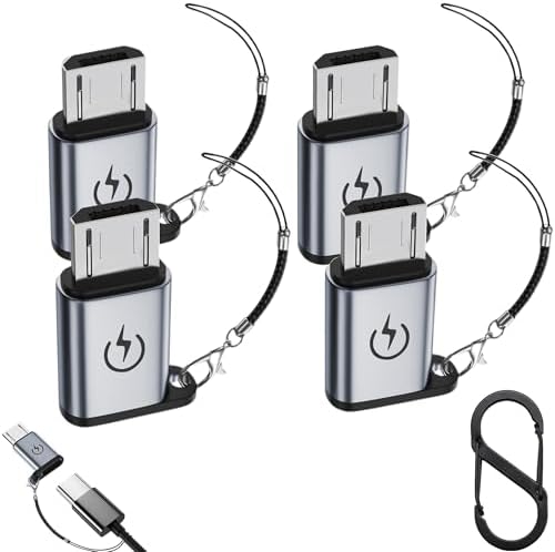 Amazon.com: Micro USB to USB C Adapter (4 Pack),Type C Female to Micro Male Conversion Connector ...