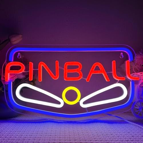 Amazon.com : Roouneon Pinball Neon Sign for Wall Décor with Dimmable ...