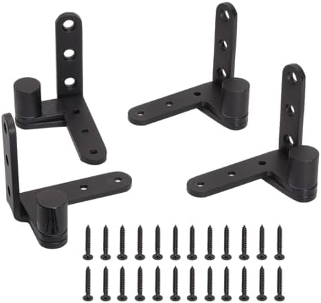 4 Pack Black Door Pivot Hinges Heavy Duty, 270 Degree Rotating Pivot ...