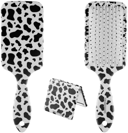 Amazon.com : FRAMAR Cow Print Hair Brush Detangler, Detangling ...
