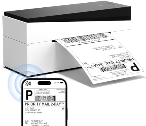 Thermal Shipping Label Printer, Bluetooth Label Printer 4x6, Label ...
