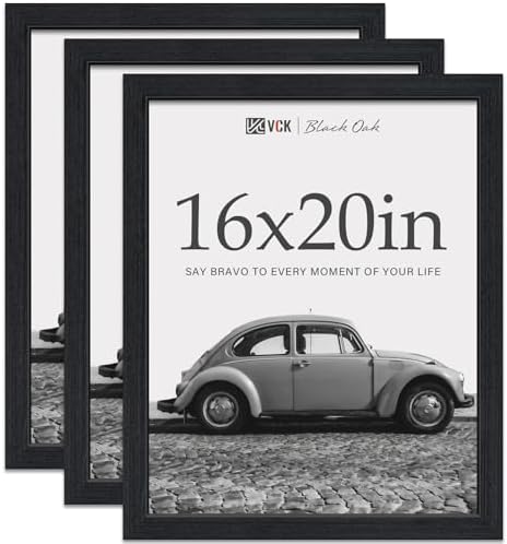 Amazon.com - VCK 16x20 Picture Frames for Wall - Black Oak 3 Pack ...