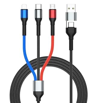 Amazon.com: Reflex Power 6-in-1 Multi-Functional Charging Cable, 1.2m ...