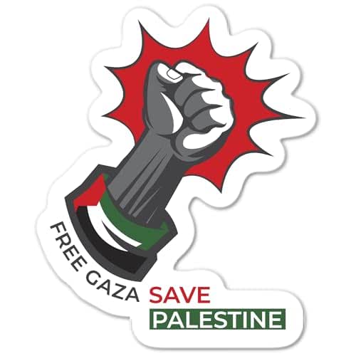 Amazon.com: Sticker Free Gaza Palestine Waterproof Sticker Label Water ...