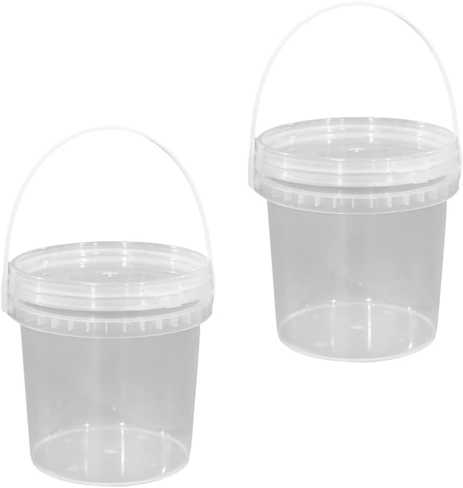 UPKOCH 2 recipientes de plástico para almacenamiento de alimentos, cubo ...