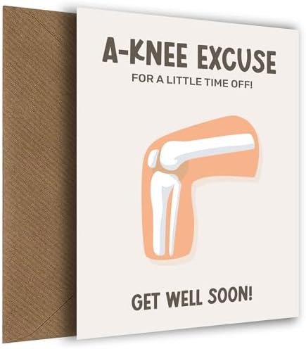 Funny Get Well Soon Card & Good Luck With Your Operation Card - A-Knee ...