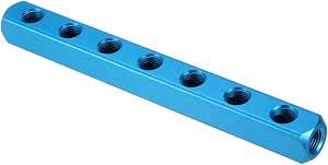 Amazon.com: 7 Way 10 Port Air Manifold, G1/4" Air Hose Inline Manifold ...