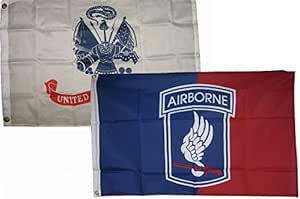 Amazon.com : 2x3 2'x3' Wholesale Combo Army White & Airborne 173rd ...