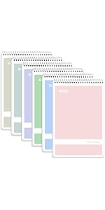 Amazon.com : SUNEE Steno Pads 6x9 6 Pack, Gregg Rule, 60 Sheets, 6 ...