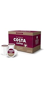 Amazon.com : Costa Coffee Medium Roast Single Serve Pods - Signature ...