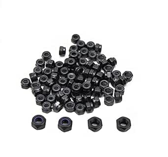 Smartsails 110 Piece Nylon Lock Non-Slip nut M3*0.5mm, Black Anti ...