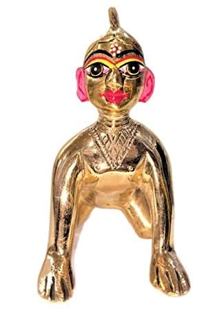 Buy Mero Mandir Astadhatu Baal Radha/Brass Baby Radha Idol/Bal Radha ...