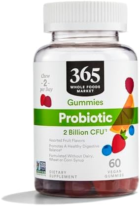 Amazon.com: 365 by Whole Foods Market, Probiotic Gummies 2 Billion CFU ...