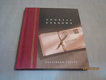 Address Unknown: Taylor, Kathrine Kressmann: 9781884910173: Amazon.com ...