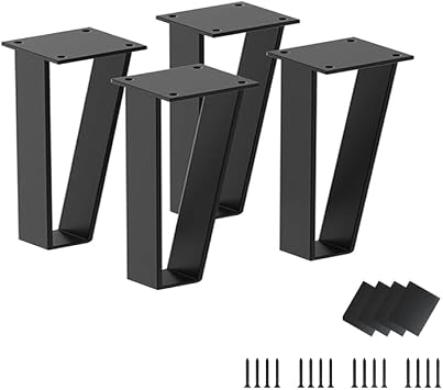 Amazon.com: Oprika 4 inch Triangle-Shape Metal Furniture Legs (4pcs ...