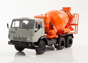 Start Scale Models Cement-mixer truck SB-92 FOR KAMAZ-5511 white-orange 1/43 ABS Truck Pre-built ...