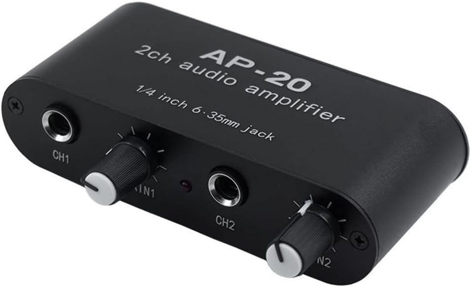 VENYAA Dual Channel Amplifier Condenser Microphone Amplifier AP-20 for ...