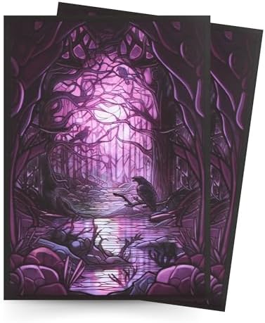 Amazon.com: (White Blue Black) - 100ct Matte TCG/MTG Card Art Sleeves ...