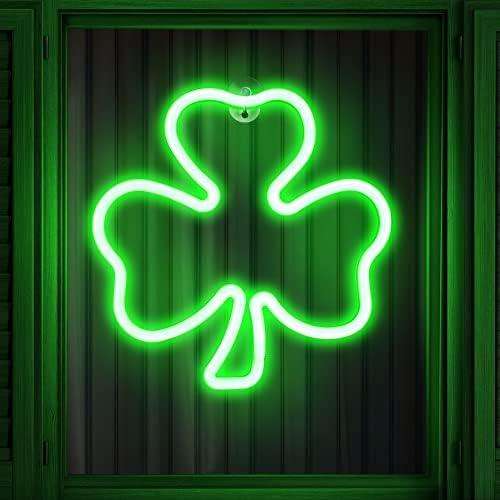 Amazon.com : 11.5 Inch St Patricks Day Decoration Lights, LED Clover ...