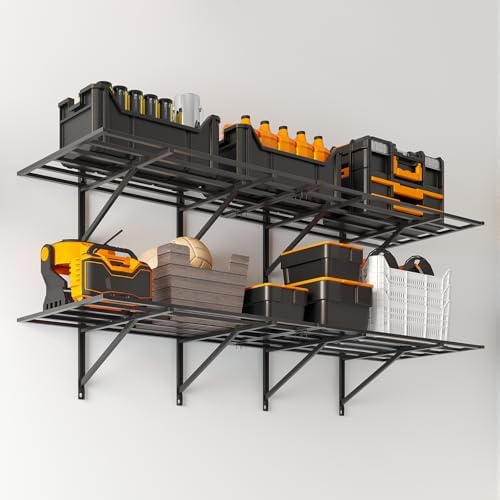Amazon.com: Everbilt Heavy-Duty Matte Black Wall Mounted 3-Tier Storage ...