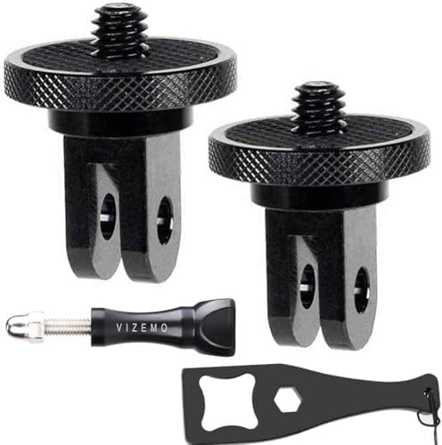 Amazon.com: Gopro to 1/4" Adapter, 2Pcs Aluminum Camera Tripod Mount ...