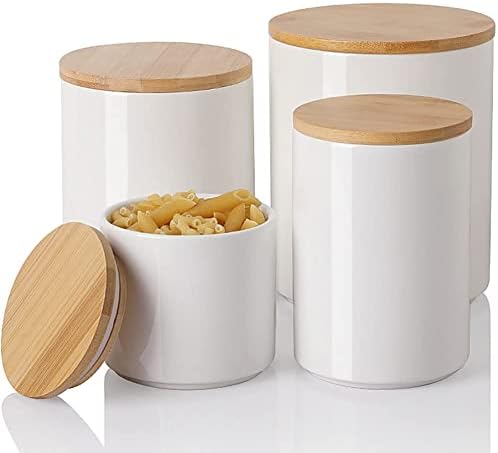 Amazon.com: Yangbaga Canisters Sets for Kitchen Countertop-Set of 4 ...