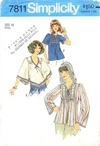 Amazon.com: Simplicity 7811 Vintage Sewing Pattern Misses Pullover Tops ...