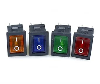 FOCCAR 1PCS KCD1 Rocker Switch Power Switch 4Pin On-Off 6A/10A 250V ...