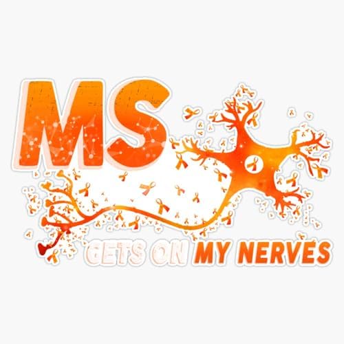 Amazon.com: MS gets on my nerves Multiple Sclerosis Awareness Sticker ...