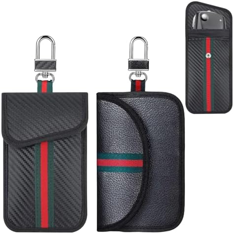 2 Pack Faraday Pouch for Car Keys,Faraday Pouch,Premium PU Leather ...