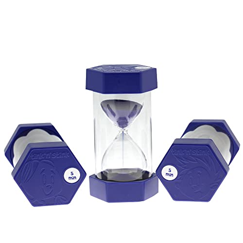 Tink n Stink Large Sand Timer 5 Minute Blue Hourglass with Robust End ...