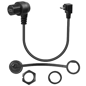 QIANRENON 90° Right Angle Micro USB Panel Flush Mount Waterproof ...