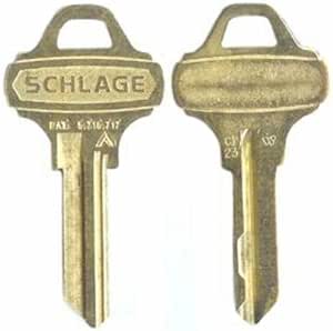 Amazon.com: SCHLAGE SC1 C123 Key Blank, 1 Pack, Nickel Silver, Round ...