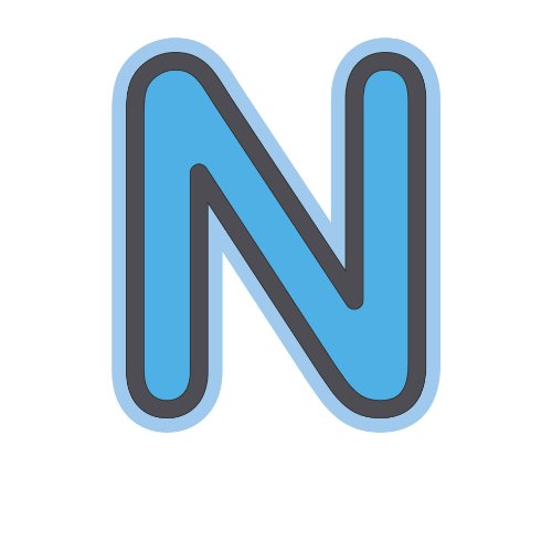 Amazon.com: Bebemon Capital Letter N (Blue) : Baby