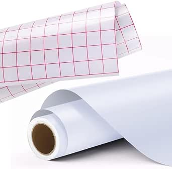 Amazon.com: HTVRONT 12" x 11 FT White Permanent Vinyl & 12" x 10 FT w ...