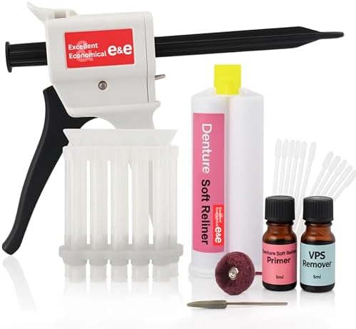 Amazon.com: E&E Upper & Lower Denture Reline Kit – Complete Multi-Use ...